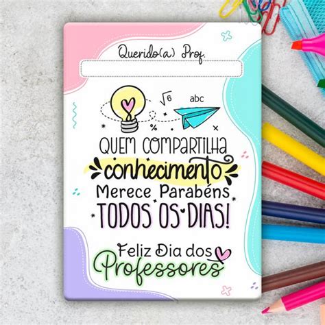 Cartão de Dia dos Professores Couche 300 grs Lab Personalizado