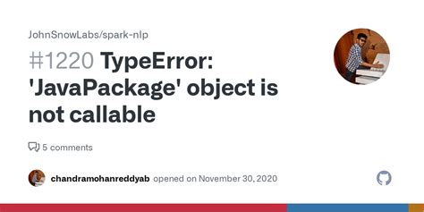 TypeError JavaPackage Object Is Not Callable Issue 1220