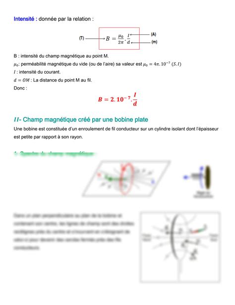 SOLUTION Cours Le Champ Magnetique Cree Par Un Courant Electrique 1bac