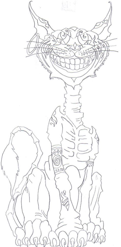 Outline Of Cheshire Cat