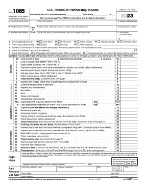 2023 Form 1065 Fill And Sign Printable Template Online