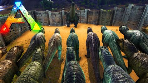 ARK SURVIVAL EVOLVED 20 GIGANOTOSAURUS VS TITANOSAURUS ARENA