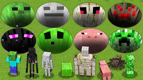 Minecraft CIRCLE SLIME ENDERMAN ZOMBIE CREEPER SECRET TUNNELS Monster