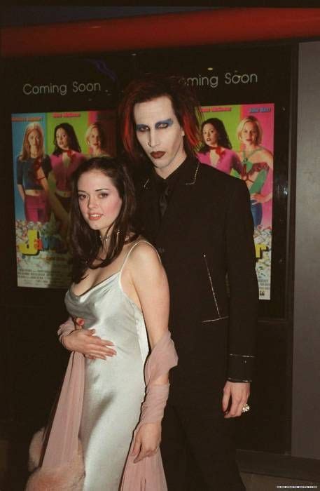 Rose McGowan And Marilyn Manson At The Premiere Of Jawbreaker At The