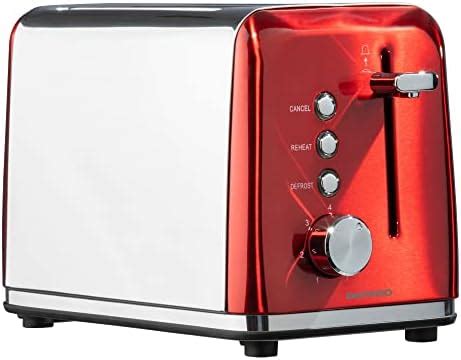 Morphy Richards Equip Red 2 Slice Toaster Defrost And Reheat Settings
