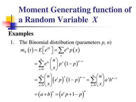 ppt moment generating functions powerpoint presentation free download id 4505741