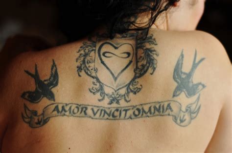 Amor Vincit Omnia Meaning Of Tattoo On Ribs