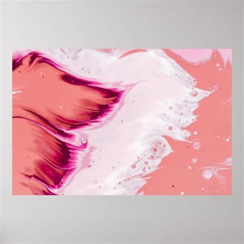 Pink And White Artwork Poster Zazzle