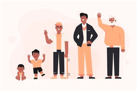 Persona En Dise O De Diferentes Edades Vector Gratis