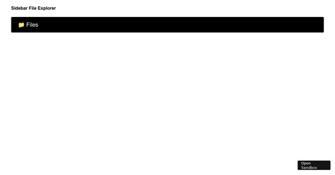 Sidebar File Explorer Codesandbox