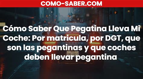 Cómo Saber Que Pegatina Lleva Mi Coche2024
