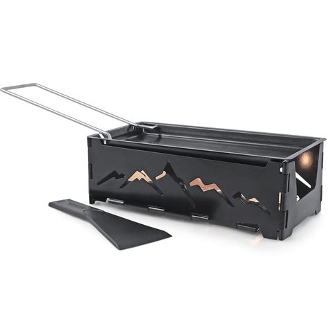 Swissmar Schwarzes Faltbares Edelstahl Mini Raclette Zum Schmelzen Von