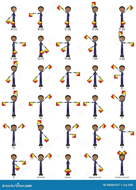 Two Flag Semaphore Signals Stock Vector Image 40004167