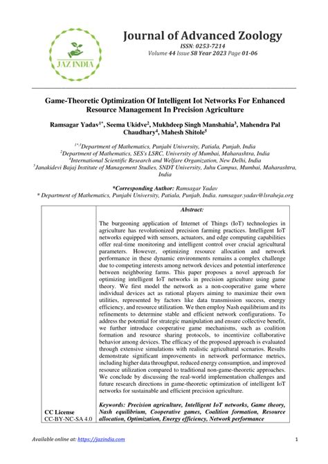 pdf game theoretic optimization of intelligent iot networks for enhanced resource management