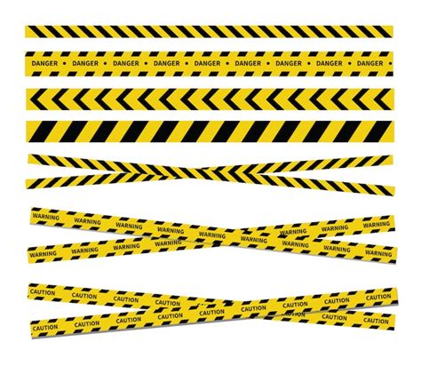 Precaución y cintas de peligro cinta de advertencia línea negra y