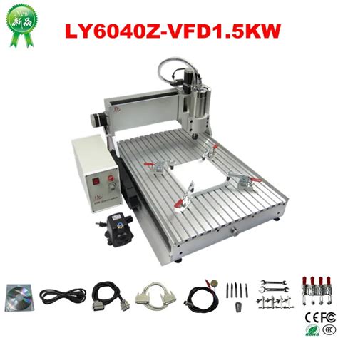 1 5KW Spindle Wood Metal Marble LY CNC Router 6040 Z VFD Desktop Cnc