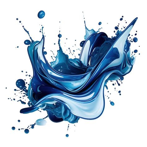 Salpicaduras De Pintura Azul Archivo PSD Premium