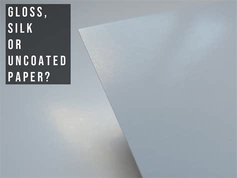Gloss Silk Or Uncoated Paper Paper You Can Write On