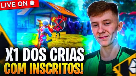 FREE FIRE AO VIVO X1 DOS CRIA AO VIVOJOGANDO INSCRITOS SALAS