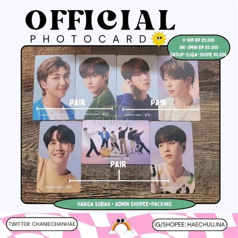 Jual Photocard PC AAB BTS X Samsung Rm Taehyung V Jin Suga Jimin