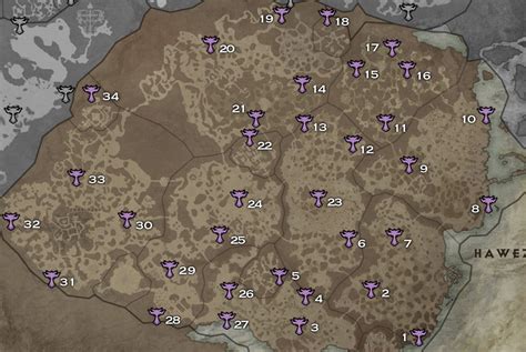 Diablo IV Guide de zone Hawezar 100 de renommée Autels de
