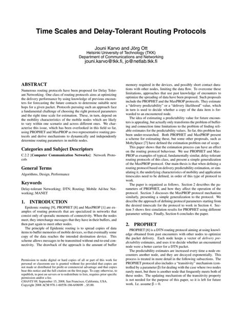 time scales and delay tolerant routing protocols