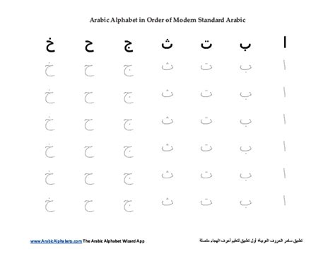 Arabic Alphabet Tracing Worksheets By Arabic Alphabet TpT