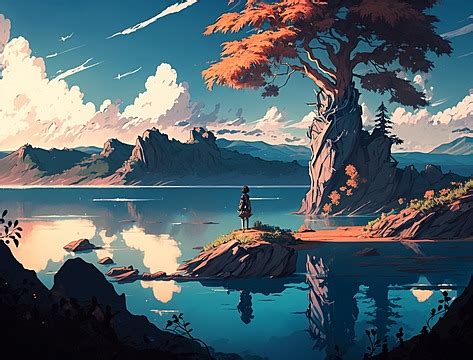 Paisaje Paisaje Monta As Cielo Naturaleza Paisaje Dibujos Animados