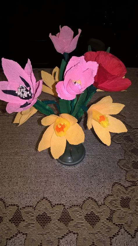 Narcyzy Bukiet Kwiaty Z Krepiny 25 30cm 7180927816 Oficjalne