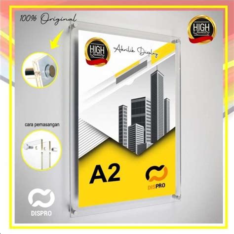 Promo A2 Acrylic Frame Akrilik Poster Akrilik Dinding Bingkai