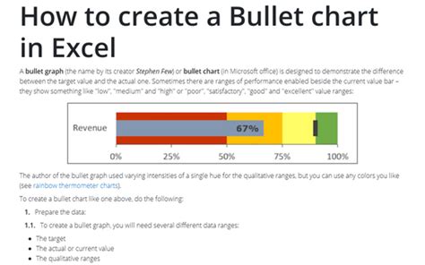 how to create a simple bullet graph in excel microsoft excel 2016