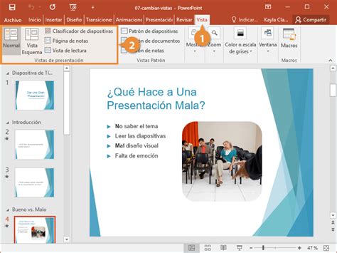Cambiar Vistas CustomGuide
