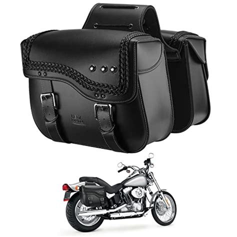 Alforjas de motocicleta bolsas laterales de piel sintética de 3