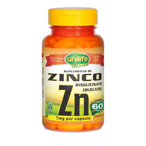 Zinco Quelato C Psulas Unilife Corpo Suplemento Loja De