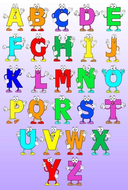 Conjunto De Letras Do Alfabeto Ingl S Vetor Premium