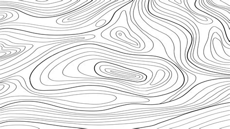 Contour Black Line Horizontal Map Plateau Contour Line Horizontal