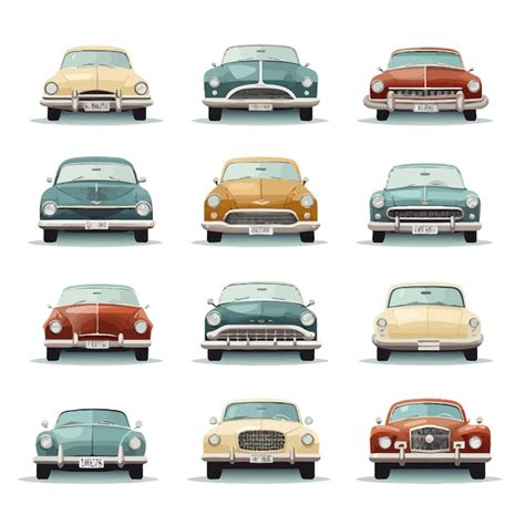 Conjunto De Coches Vector Premium