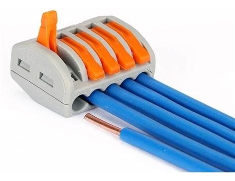 Kit 10 Conector Emenda Derivacao 5 Fios Alavanca Tipo Wago Mercado Livre