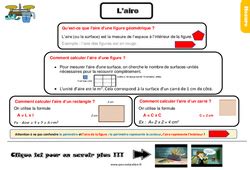 Leçon trace écrite cours Aires CM2 pdf gratuit à imprimer