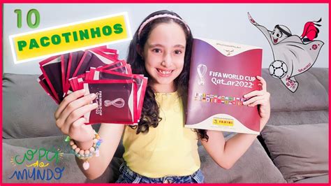 Abrindo 10 pacotinhos de Figurinhas Álbum da Copa Alice Bomtempo Kids