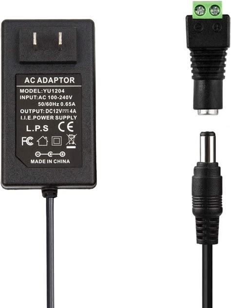 COOLM 12V 4A Adapter AC 100 240V 50 60Hz To DC 12V 4A Power Supply