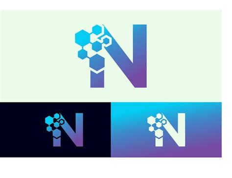 Diseño de logotipo de tecnología de letras con concepto moderno