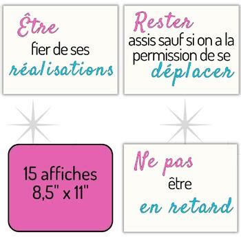 Règles de vie en classe Affiches French Classroom Rules Posters