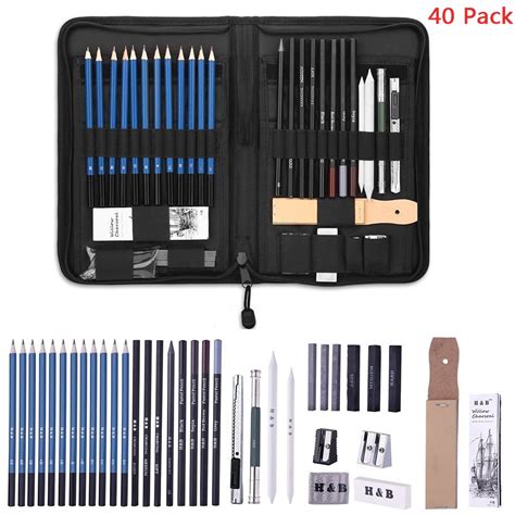 Lapices De Dibujo Artístico Lypumso Set de Lápices Profesional Carbón