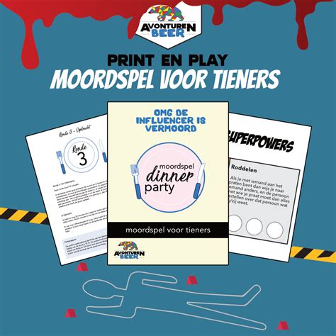 Moordspel Voor Tieners Avonturenbeer Een Feestje Voor Thuis