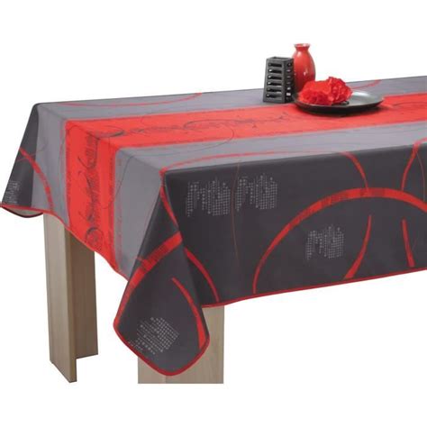 Nappe Anti Taches Astrid Rouge Taille Rectangle 150X200 Cm J454