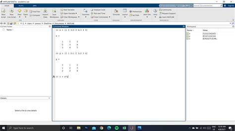matrix multiplication in matlab
