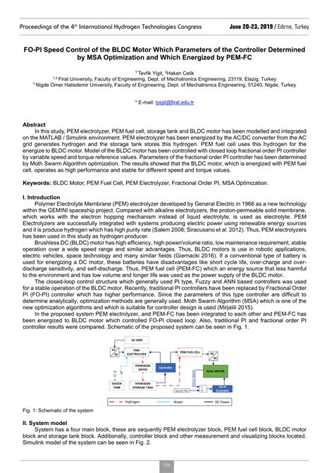 pdf fo pi speed control of the bldc motor which parameters of the controller determined by msa