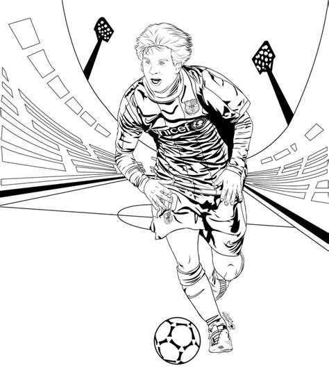 Coloriage Lionel Messi à imprimer et dessin