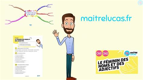 Le féminin des noms et des adjectifs CM1 CM2 Maître Lucas
